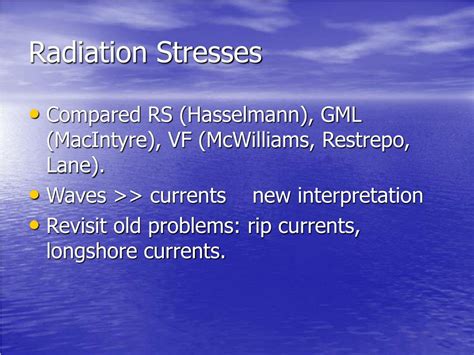 Ppt Wave Current Interactions And Sediment Dynamics Powerpoint Presentation Id 5569944