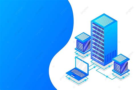 Isometric View Of A Data Center Cloud Storage Big Data Processing And Computing Technology