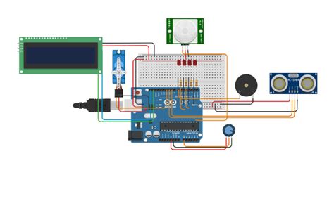 Circuit Design Smart Home Security System Tinkercad