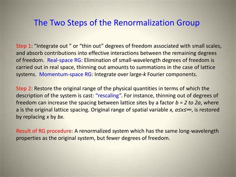 Ppt A Brief Introduction To The Renormalization Group Powerpoint