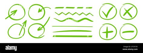 School Exam Work Remark Vector Arrow And Check Mark Stock Vector Image