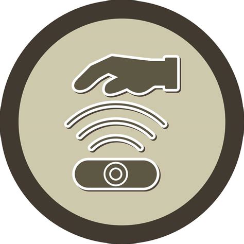 Hand Sensor Sticker Circle Icon 47500572 Vector Art At Vecteezy
