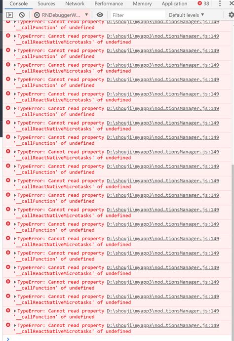 初始化 React Native 模板后，运行白页typeerror Undefined Is Not An Object