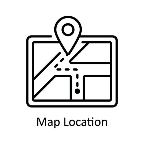 Map Location Vector Outline Icon Design Illustration Map And Navigation Symbol On White