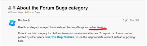 New Form Category For Non Technical Bug Reports Forum Features Developer Forum Roblox