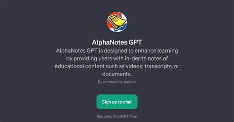 Alphanotes Gpt Educational Summaries Taaft