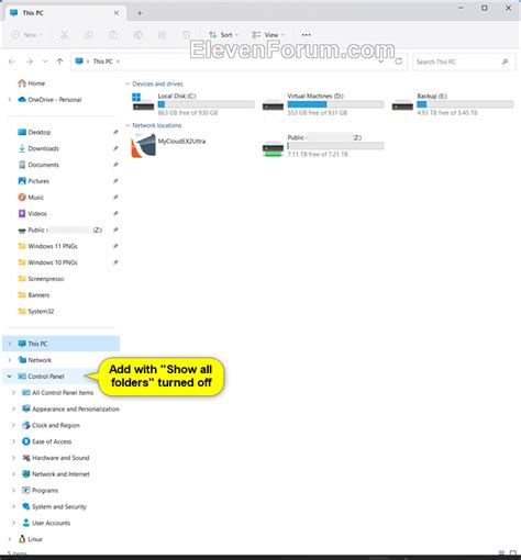 Add Or Remove Control Panel In Navigation Pane Of File Explorer In Windows 11 Windows 11 Forum