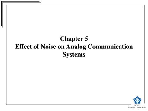 ppt chapter 5 effect of noise on analog communication systems