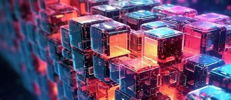 Premium Ai Image Blockchain Technology With Abstract Background