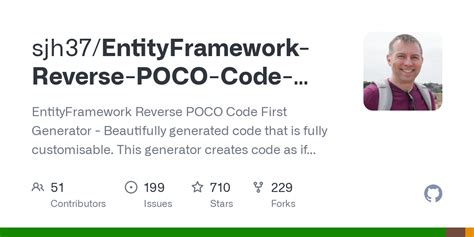 Full Control Over The Generated Code · Sjh37entityframework Reverse Poco Code First Generator