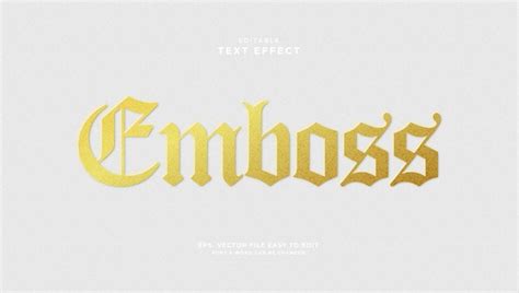 Premium Vector Emboss Text Effect Gold