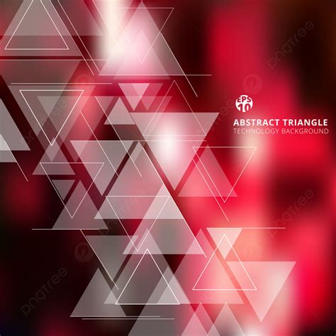 Abstract Blurred Red Background With Triangles Pattern Element