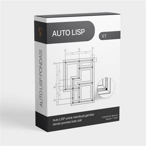 Jual Autocad Lisp Untuk Gambar Pondasi Batukali Denahandpotongan Shopee