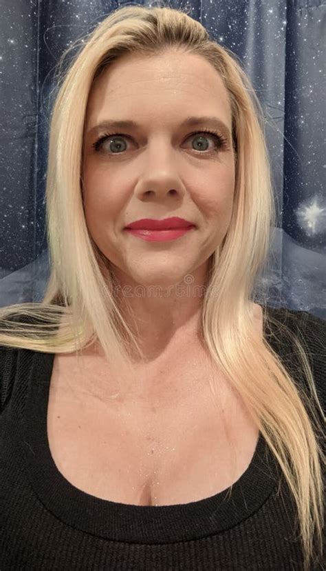 Laura Face Selfie Stock Image Image Of Blond Hairstyle