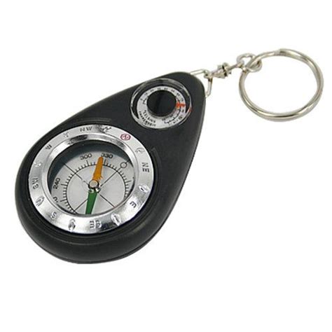 Compass Thermometer Keychain