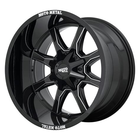 Moto Metal Mo970 20x12 44mm Gloss Black With Milled Spoke And Moto Metal