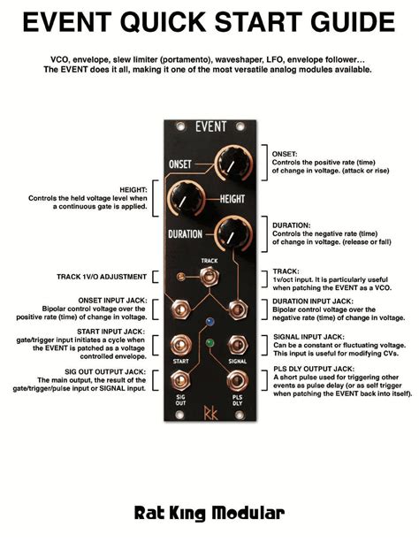 EVENT DIY Kit Eurorack Module By Rat King Modular Etsy