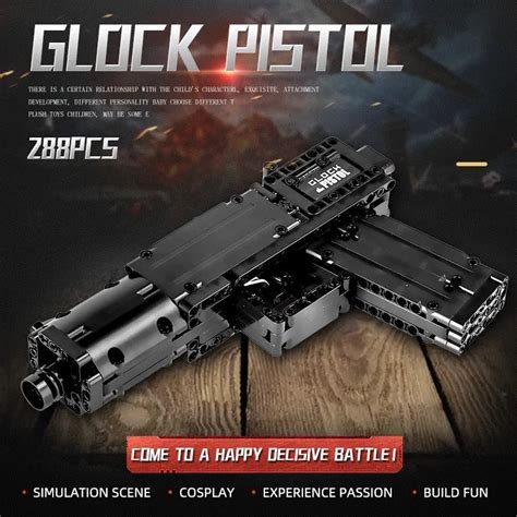 Moc 14008 Glock Pistol Gun Building Blocks Toy
