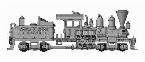 Shay Steam Locomotive Drawings