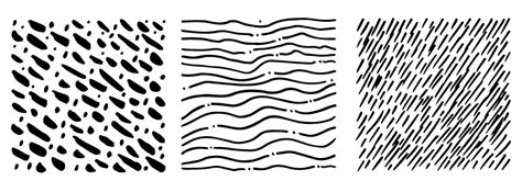 Small Dash Pattern Dotted Lines Texture Black And White Vector Hatching Doodle Organic Shapes