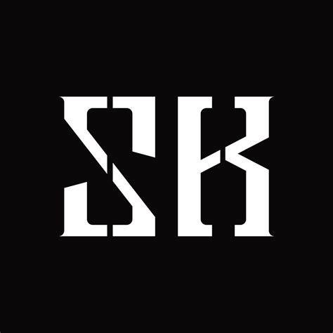 Zk Logo Monogram With Middle Slice Design Template 16571753 Vector Art At Vecteezy