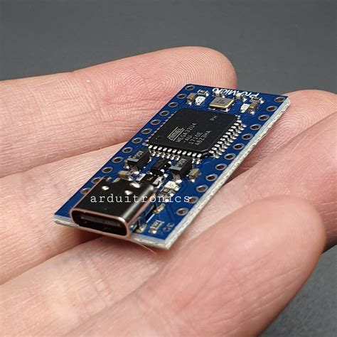 arduino pro micro 5v 16mhz free pin header type c usb ชิปใหญ่ pcb สีน้ำเงิน arduino