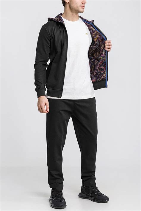 Etro Мужская чёрная кофта Paisley Logo