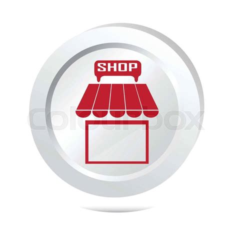 Shop Button Icon Vector Illustration Colourbox