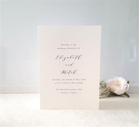 Classic Wedding Programs