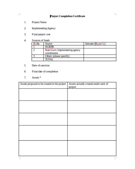 15 Project Completion Certificate Templates Pdf Doc Word Psd