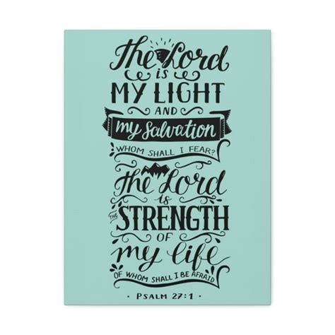 Scripture Walls Psalm 271 The Lord Is My Light Christian Wall Art