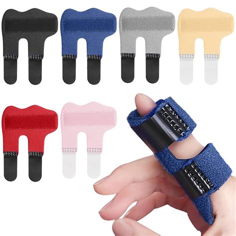 Teessue 6pcs Color Trigger Finger Splint Finger Braces