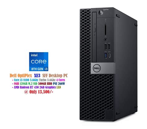 Dell Optiplex Xe3 Sff Desktop Pc Core I3 8100 36ghz 4 Cores 8gb 128gb