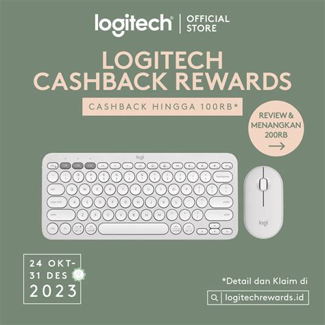 Promo Logitech Pebble Combo Keyboard Dan Mouse Wireless Bluetooth Tonal White Diskon Di