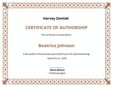 Free Authorship Certification Request Form Template To Edit Online