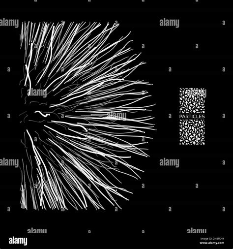 Array With Dynamic Particles 3d Futuristic Technology Style Abstract