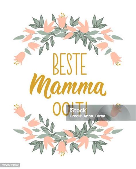 해피 어머니의 날 카드 아프리칸스어 텍스트 최고의 엄마 글자 기치 서 예 벡터 일러스트 레이 션입니다 1위에 대한 스톡 벡터 아트 및 기타 이미지 Istock