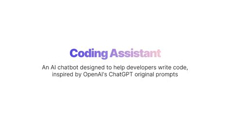 Coding Assistant Ai Chatbot