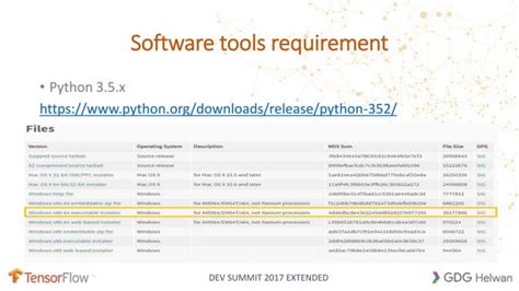 Tensorflow Windows Installation PPTX