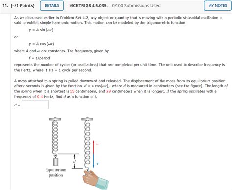 Solved 11 [ 1 Points] Details Mcktrig8 4 5 035 0 100