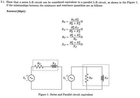 Solved Show That A Series LR Circuit Can Be Considered Chegg Com
