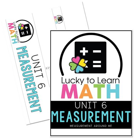 Lucky To Learn Math 1st Grade Unit 6 Measurement Binder Cover And