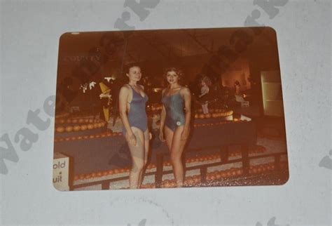1980s Bikini Beauty Contest Candid Woman In Swimsuit Vintage Photograph