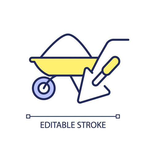 2d Editable Private Financing Icon Representing Construction Cost