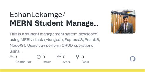 GitHub EshanLekamge MERN Student Management System Backend Node JS This Is A Student