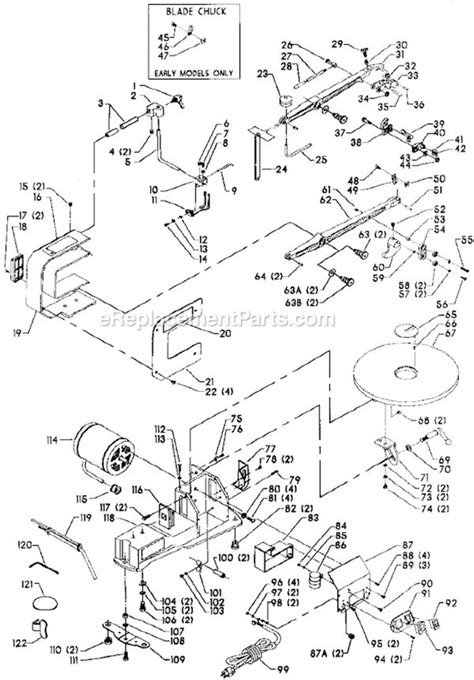 Scroll Saw Parts Diagram