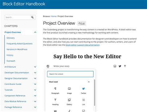 Documentation Improving The Intro Page Of The Block Editor Handbook · Issue 27400 · Wordpress