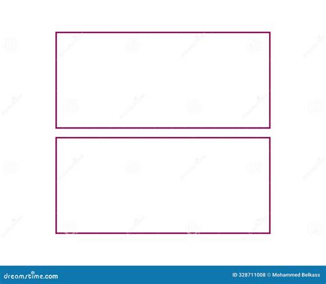 Rectangle Shapes Outline Pink Stroke Symbol Element Vector Stock Vector Illustration Of Broken