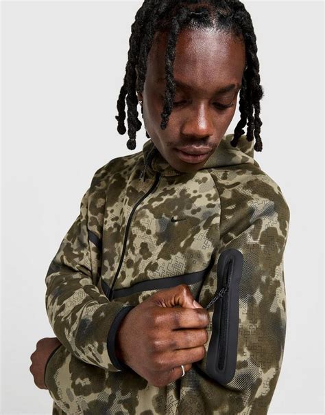 Nike Tech Fleece Camo Ανδρική Ζακέτα Πράσινο Hv0955 276
