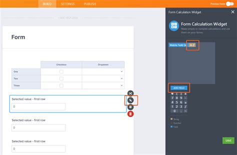 Use Calculation Values In Dropdown Within An Entry Table